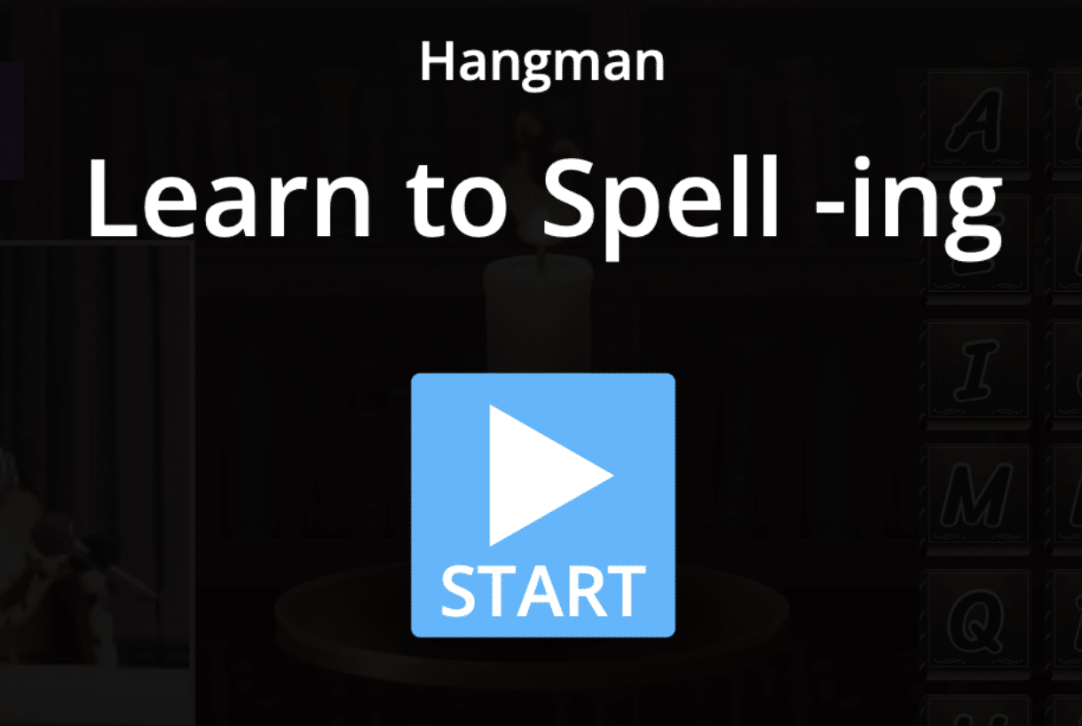 Learn to spell -ing. Great game for new readers!